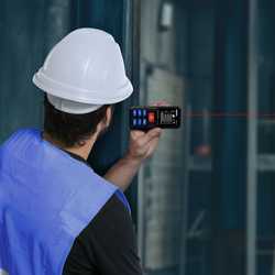 Gazelle Red Laser Distance Meter, 120m, with 3x 1.5V AAA Batteries ...