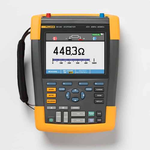 Fluke Scopemeter Portable Oscilloscope, 2 Channel, 60Mhz, Color 190-062 ...