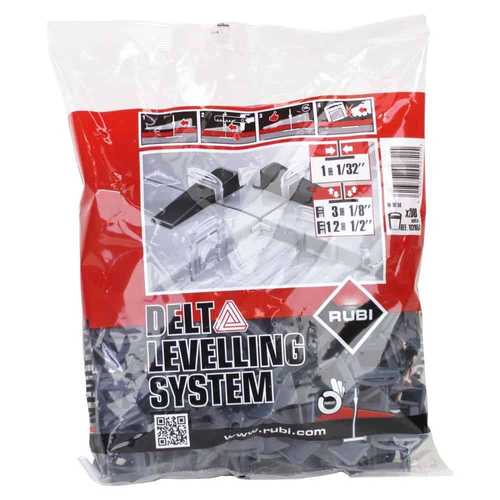 Rubi 1mm Delta Tile Leveling Strips, for 3-12mm Thick Tiles - 200 ...