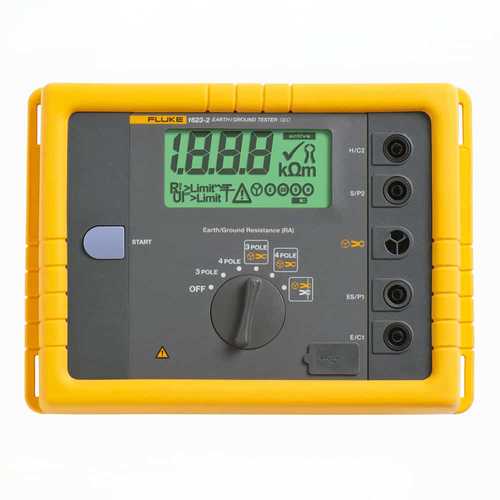 Fluke Geo Earth Ground Resistance Meter, 100kΩ, 48V AC, 128Hz 1623-2 ...