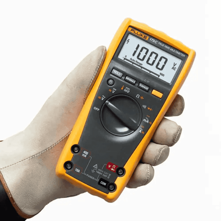 Fluke True RMS Digital Multimeter CAT IV 600V, 10A + SureGrip Master ...