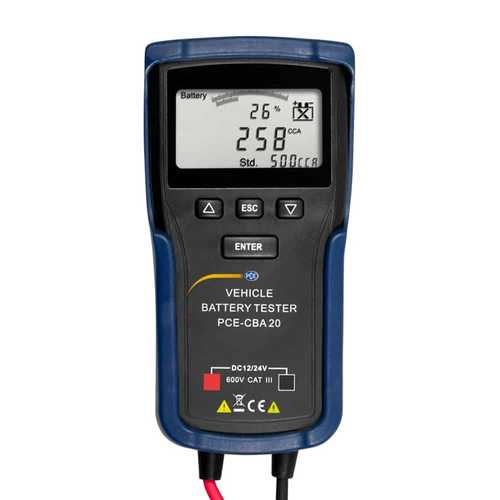 PCE Instruments 12/24V Car Battery Tester CBA 20: Shop Online at Best ...