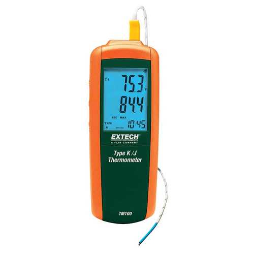 Extech Single Input Thermometer K/J , -200 to 1372°C TM100: Shop Online ...