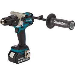 Makita 18V Lithium-Ion Cordless Hammer Driver Drill (BL) 13mm with 2x (3Ah) Battery and Charger ...