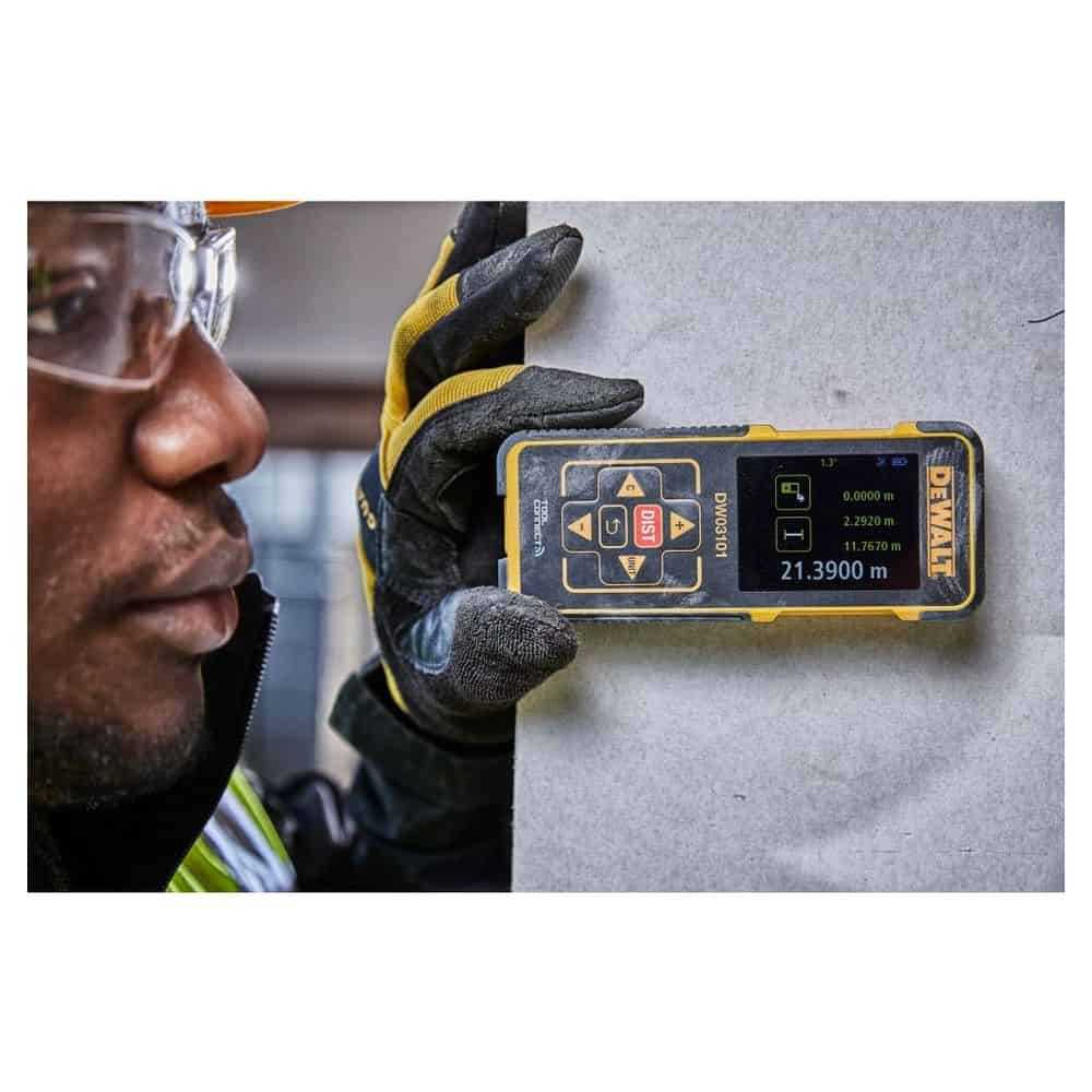 Dewalt Red Laser Distance Meter, 100m, IP54, Bluetooth, with Carry ...