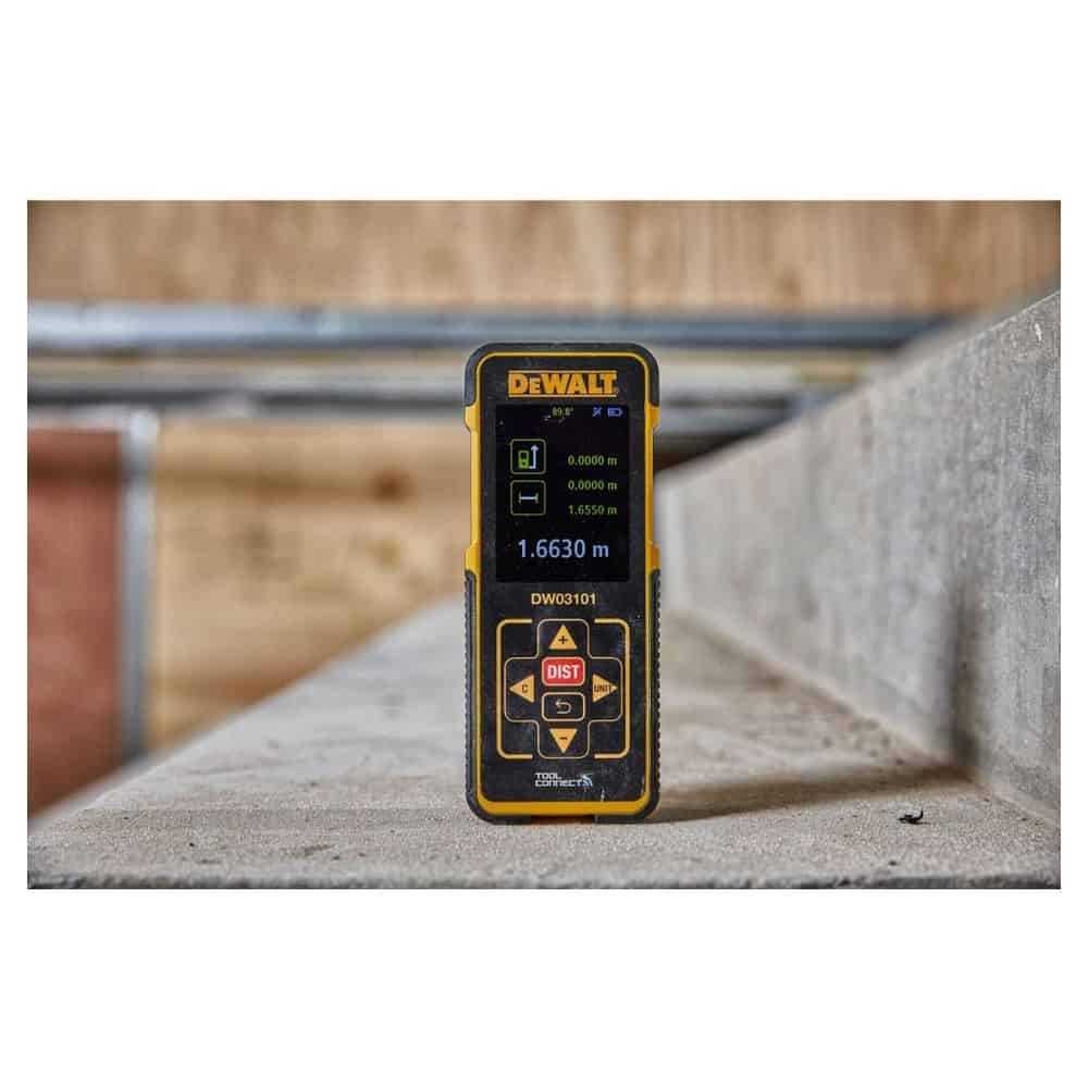 Dewalt Red Laser Distance Meter, 100m, IP54, Bluetooth, with Carry ...